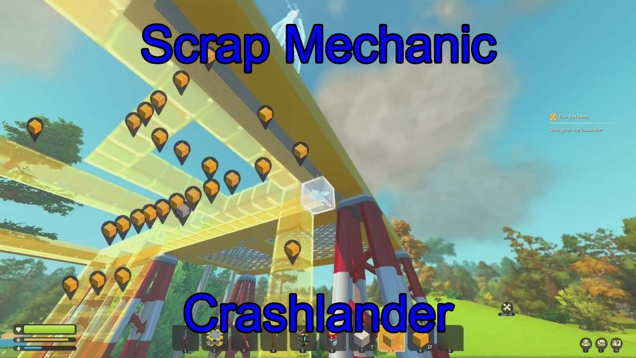 The Antenna Part 5 | Scrap Mechanic Crashlander Mod Quest 2024 | Let's ...