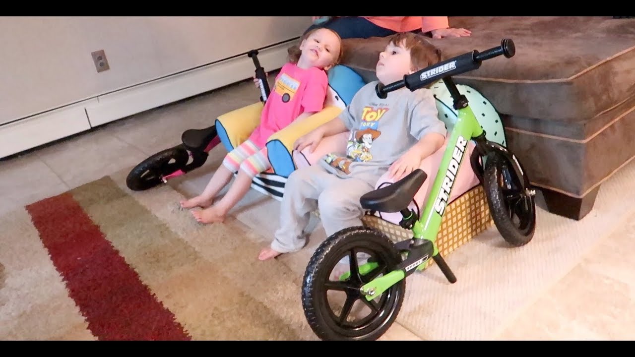 Twins Riding New Bikes Is Tiring - YouTube