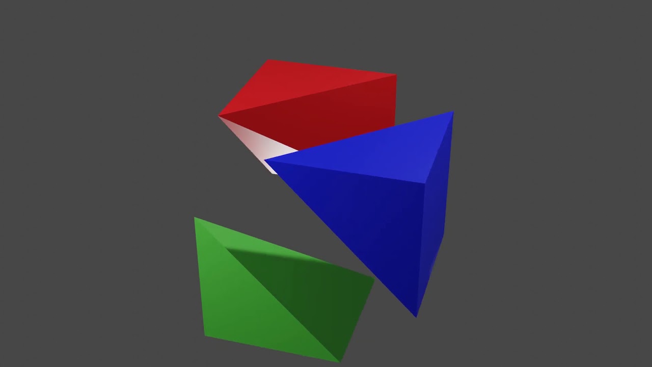 Split a cube into three identical pyramids - YouTube