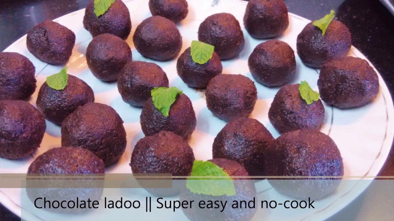 Chocolate Ladoo || Quick & Easy no-cook sweet - YouTube