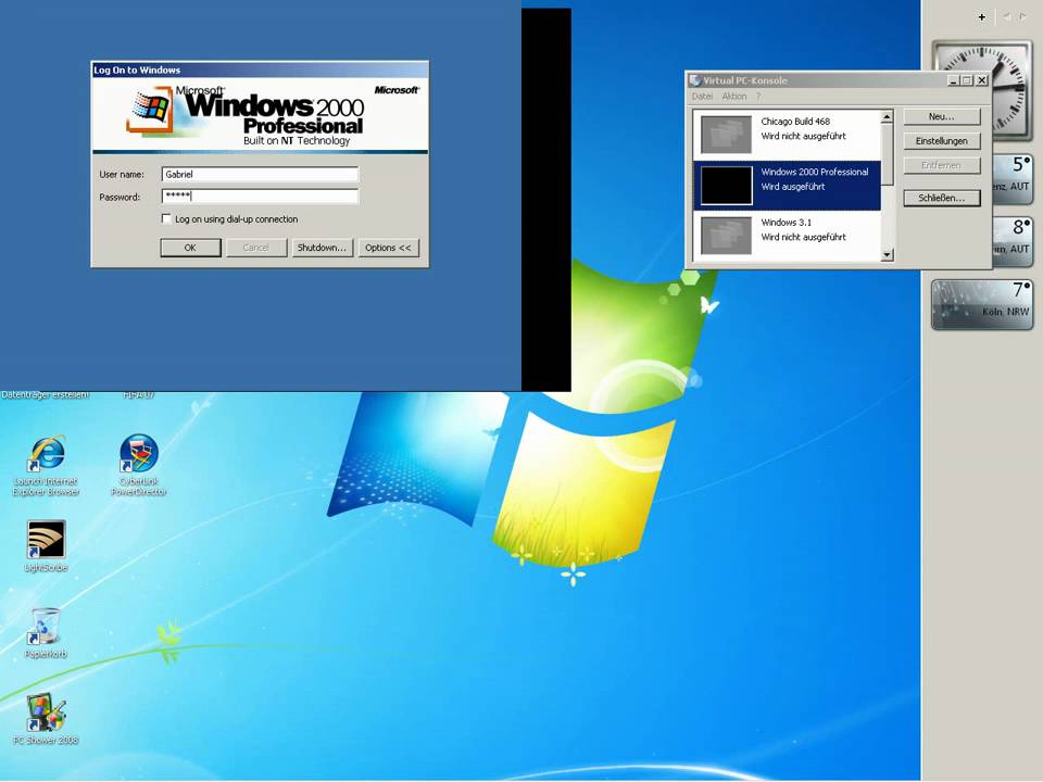 Windows 2000 Professional IN Virtual PC 2007 - YouTube