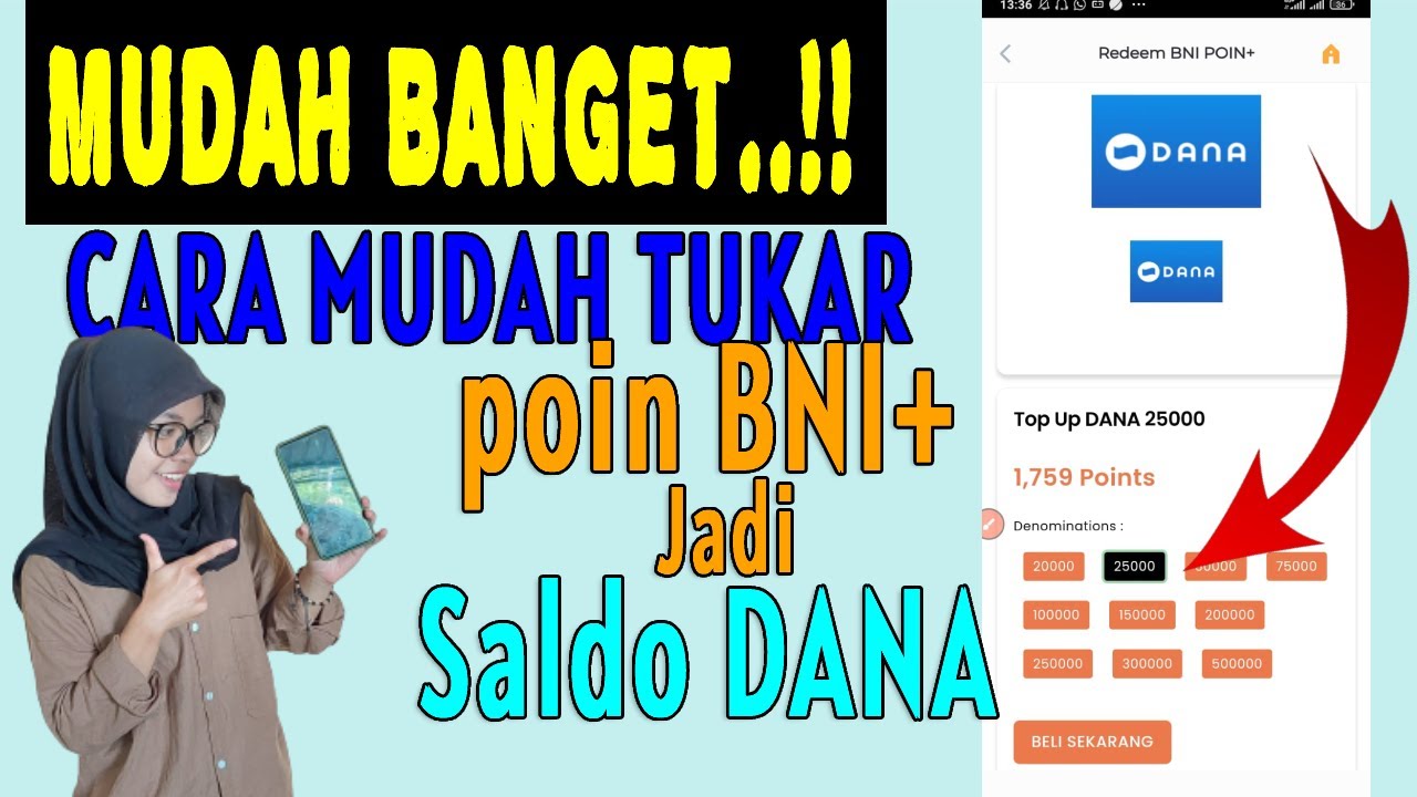 CARA MUDAH TUKAR BNI POIN PLUS MENJADI SALDO DANA TERBARU - YouTube