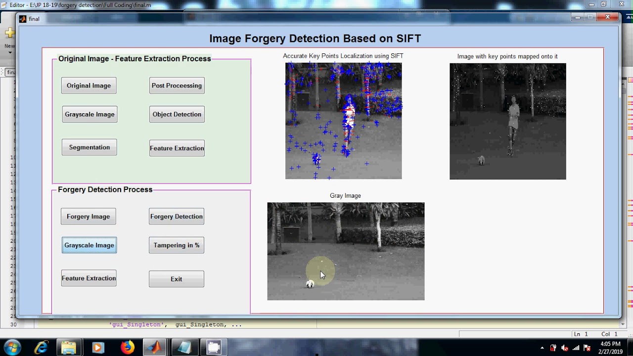 Image Forgery Detection Based On Sift Image Processing Projects Matlab Youtube