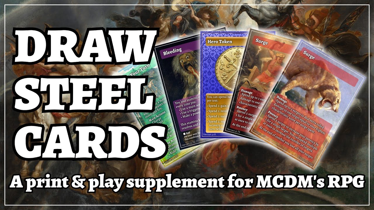 Print & Play Cards for Draw Steel - YouTube