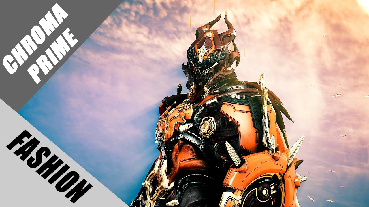 Warframe | Fashion Frame | Chroma Prime : Solar Flare Dragon Knight - YouTube
