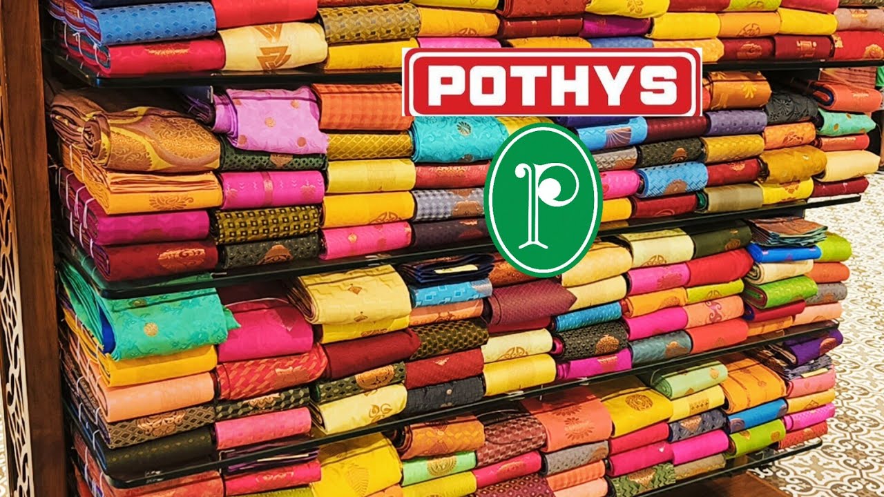 Pothys Art silk saree Gift Semi Silk saree collection - YouTube