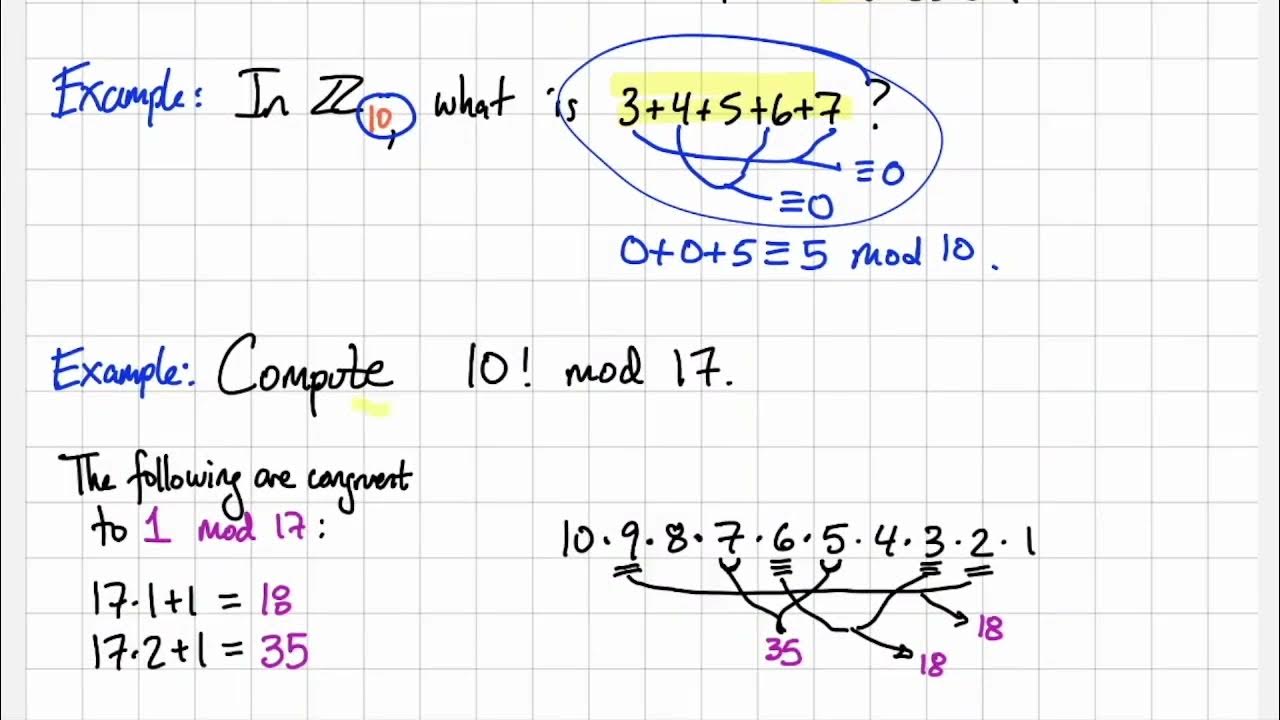 51b Addition And Multiplication Modulo M Math 120 Youtube