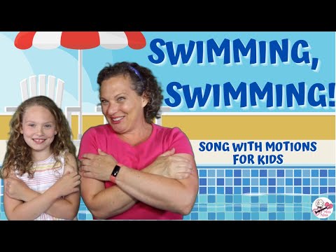 Preschool Swimming Song | Swimming Swimming (in the Swimming Pool) |  Song with Actions for Kids