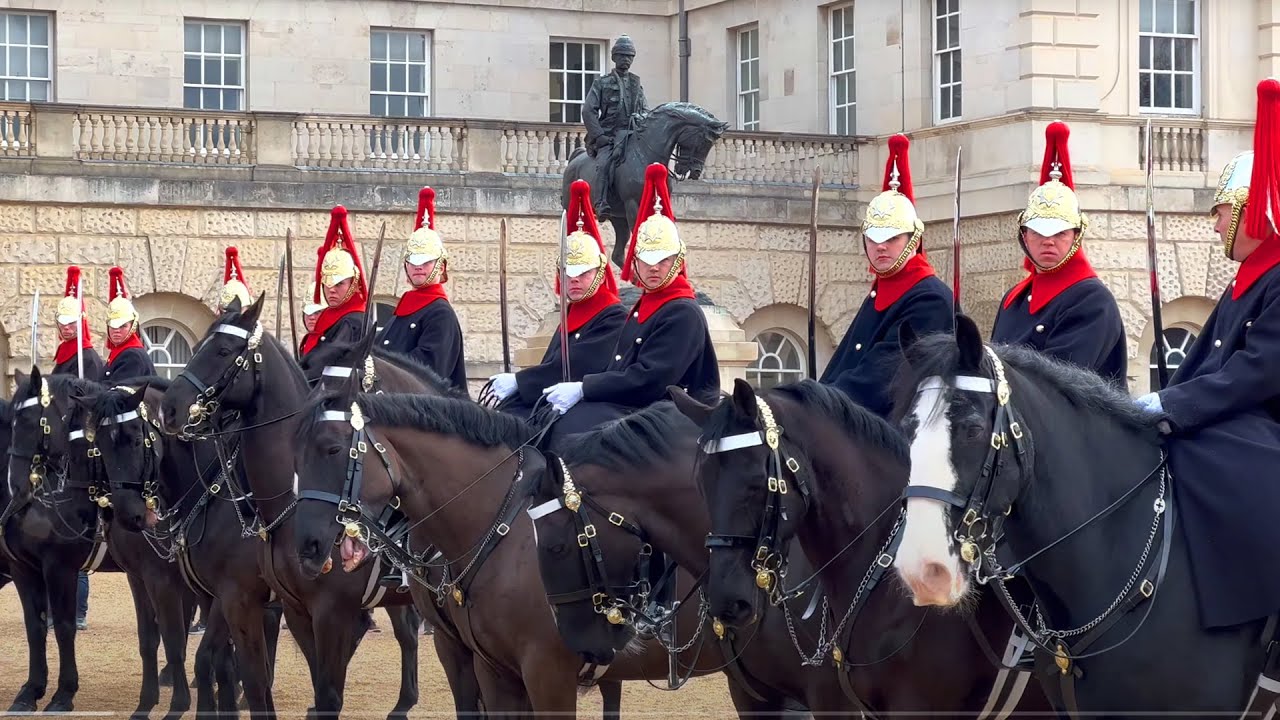 Guard Change at Horse Guard Parade..! (The King's Guard) - YouTube