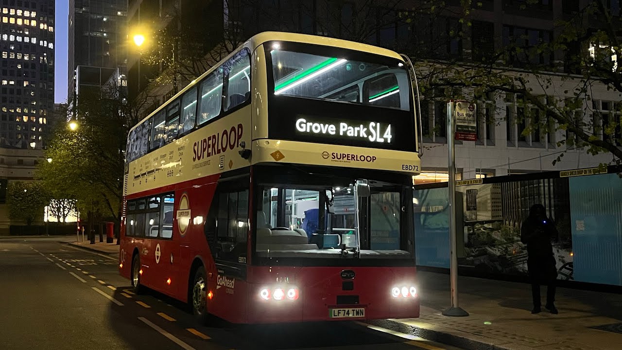 FRV. London Bus Route SL4: Grove Park - Canary Wharf - YouTube