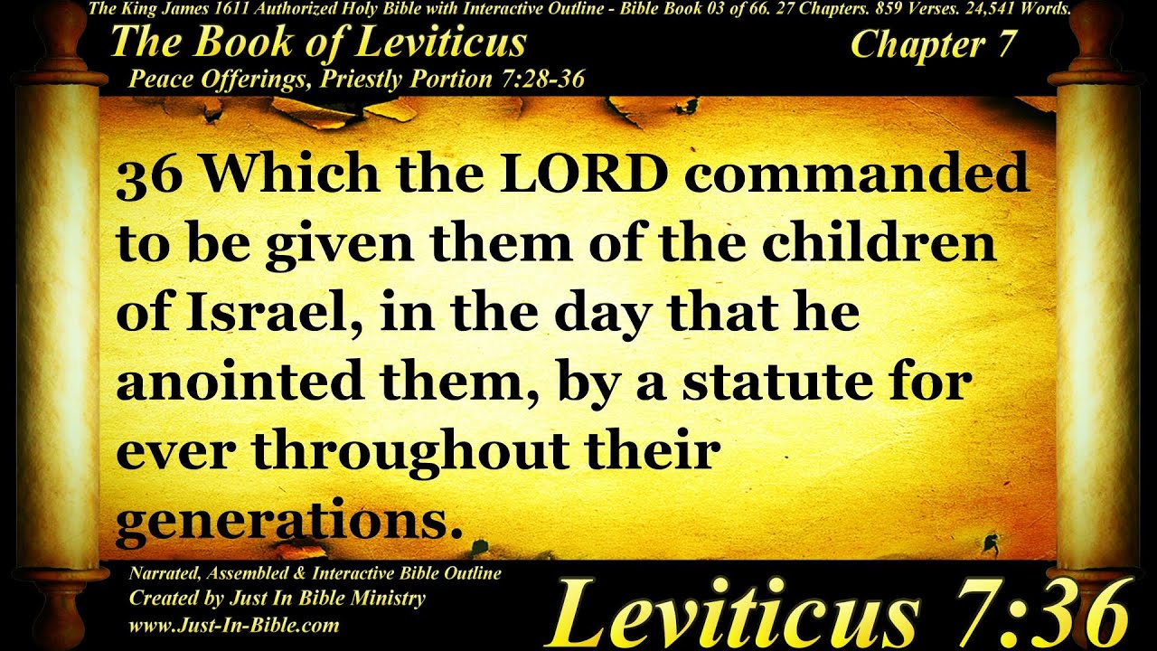 Leviticus Chapter 7 - Bible Book 03 - The Holy Bible KJV Read Along ...