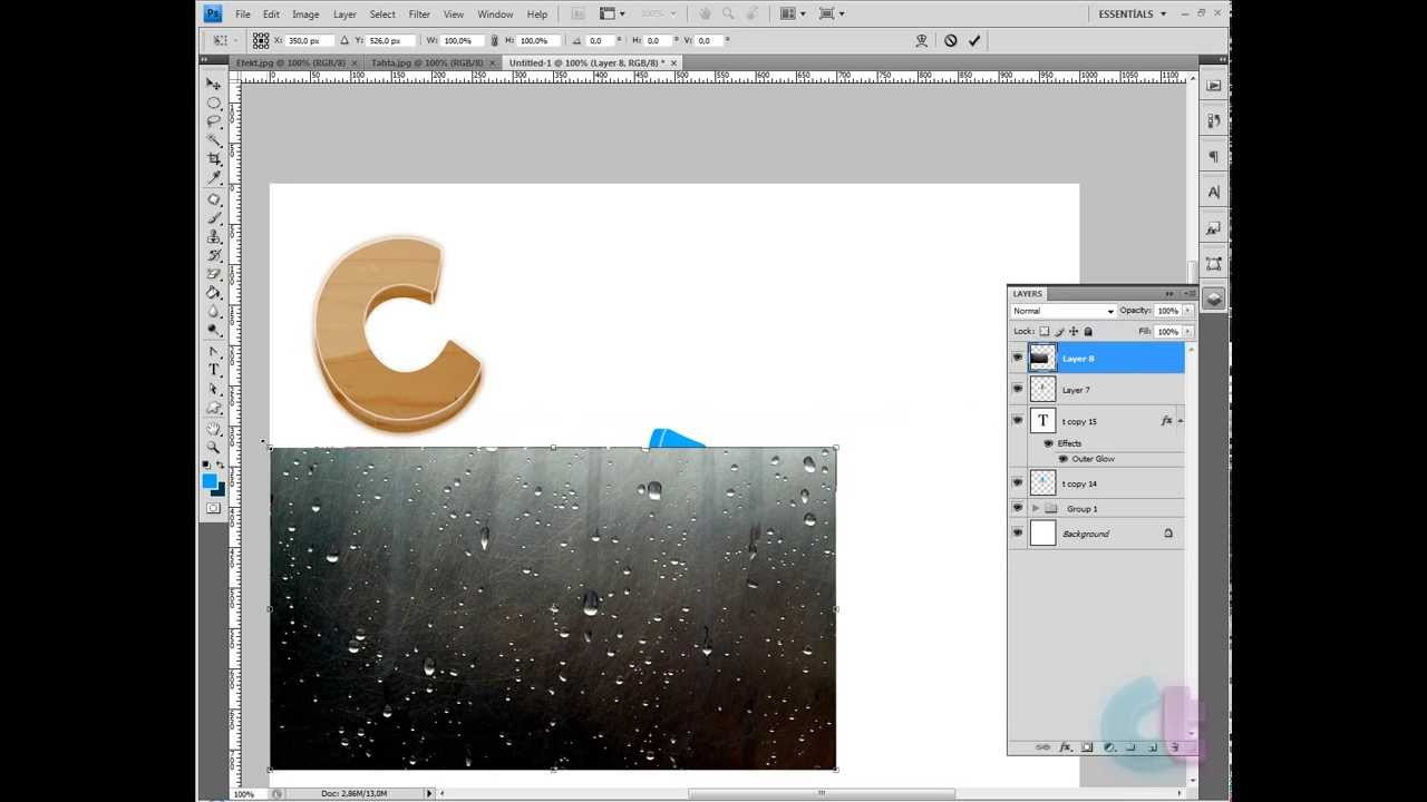 3D logo effect in photoshop tutorial and psd file - YouTube