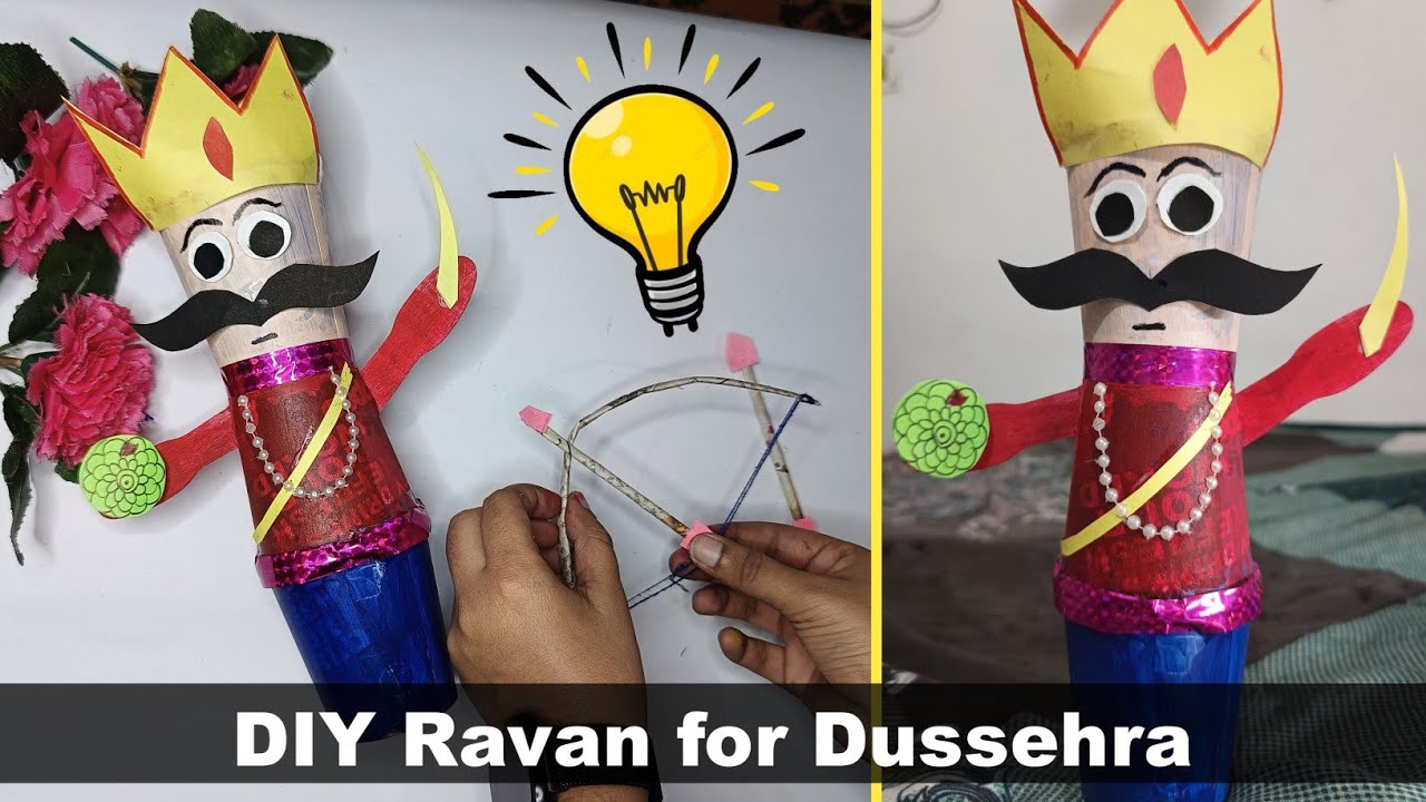 DIY Ravan Effigy At Home | How to Make Ravan At Home | घर पर बनाएं DIY ...