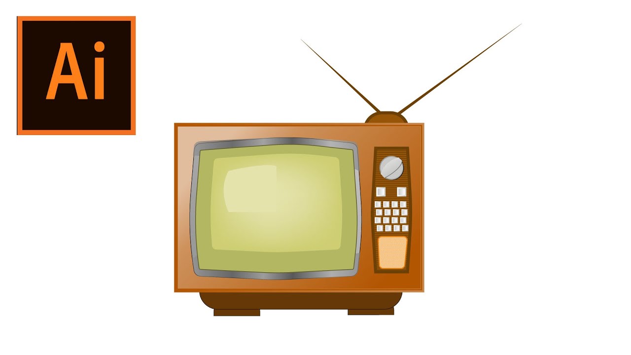 How to make a TV illustration - TV vector illustration - Adobe ...