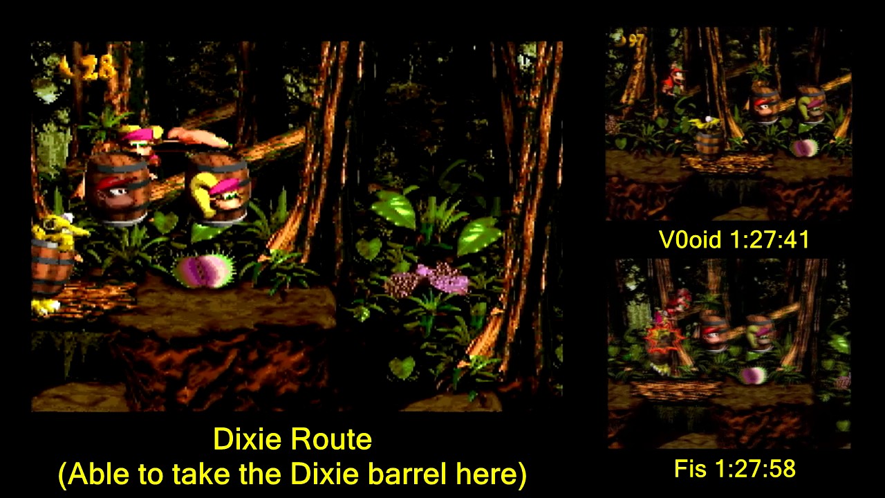 [DKC2] Dixie Klobber Karnage Route / Comparison for 102% - YouTube