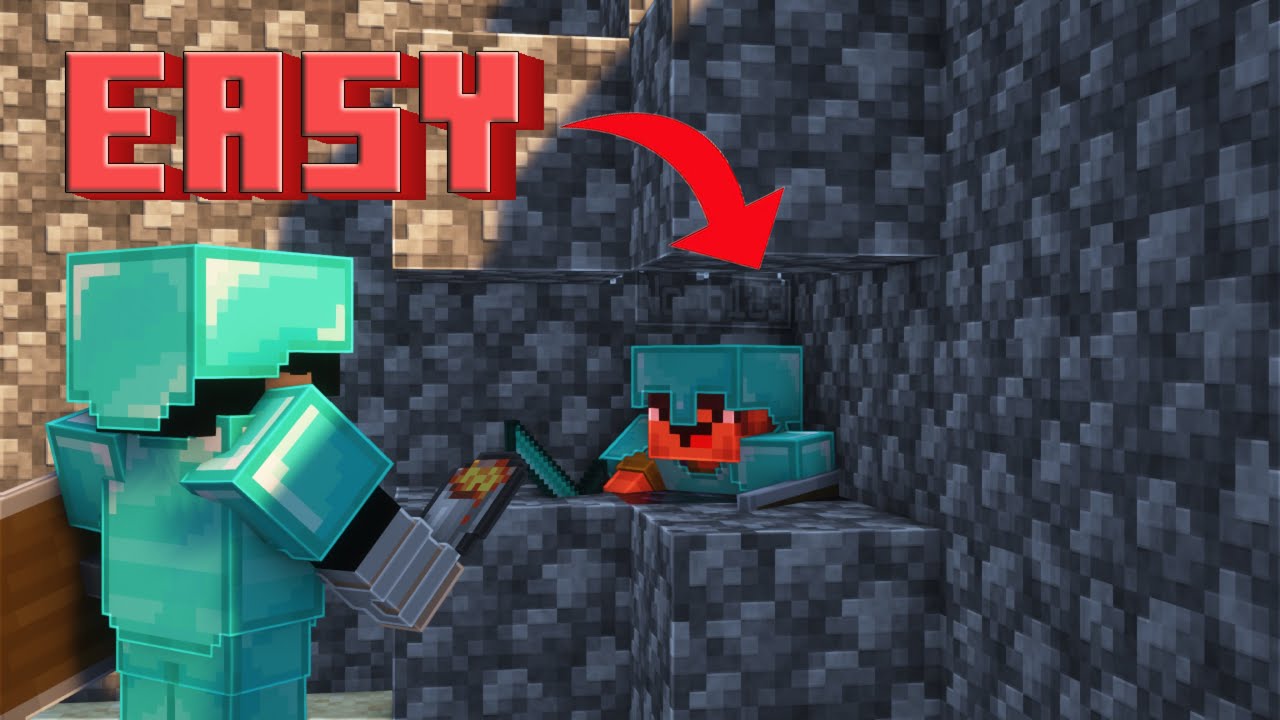 How to obby trap easily in 1.9 UHC Kit PvP - YouTube