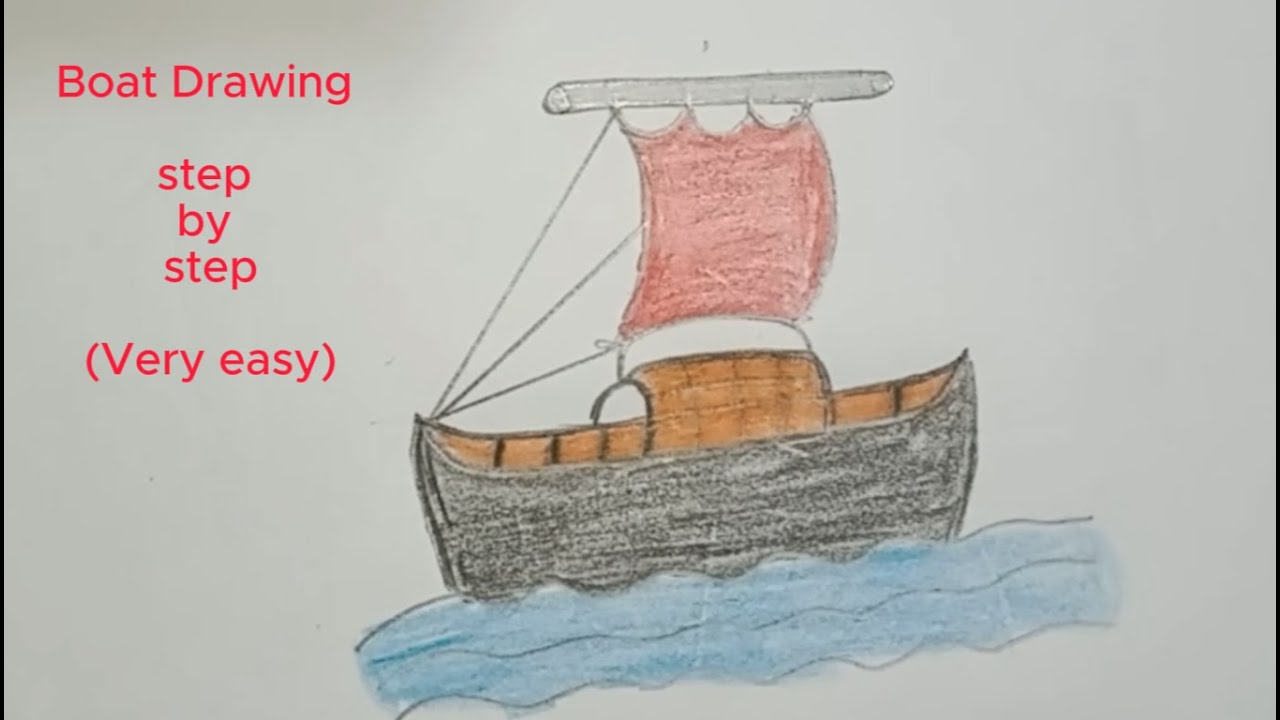 Learn to Drawing a boat with simple & easily /নৌকা আঁকা শিখুন #drawing ...