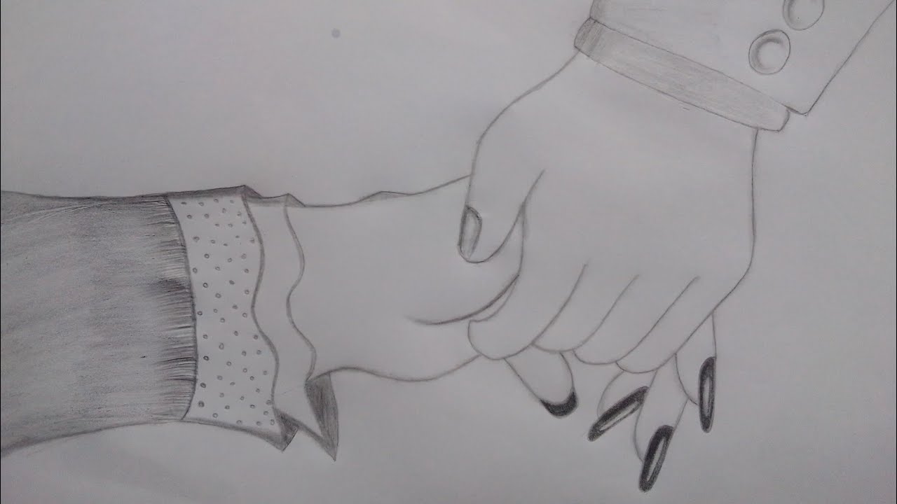 How to draw a cute couple hand drawing/Couple hand drawing/pencil art ...