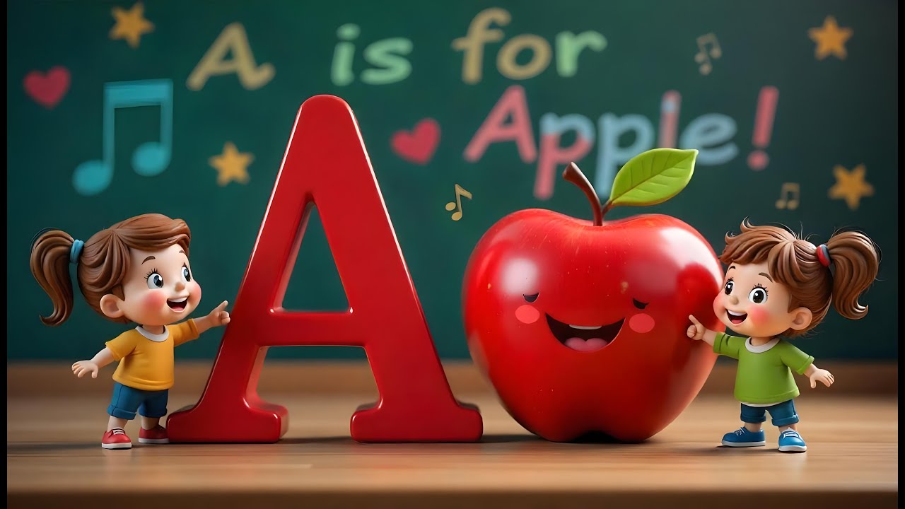Letter A for Kids! Learn the Sound & Sing 'A is for Apple' Song - YouTube