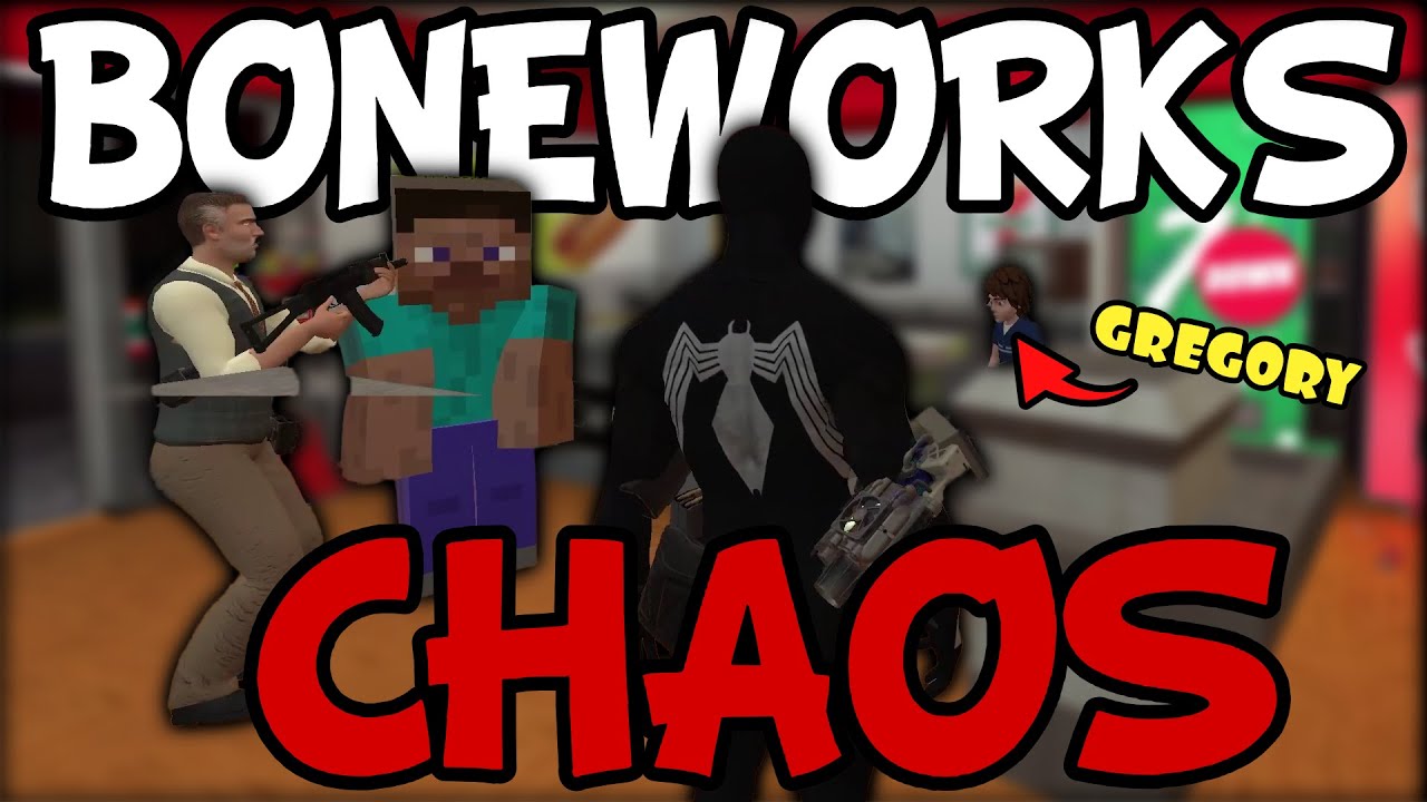BONEWORKS MULTIPLAYER TURNS INTO CHAOS W/ SPACECADETKEVIN - YouTube