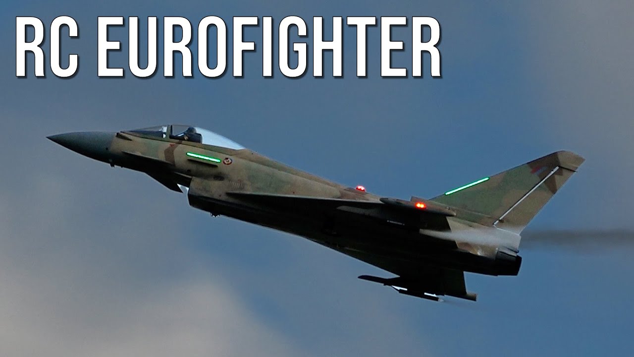 Big RC Jet Eurofighter Typhoon Turbine Powered Flies at Flight Show ...