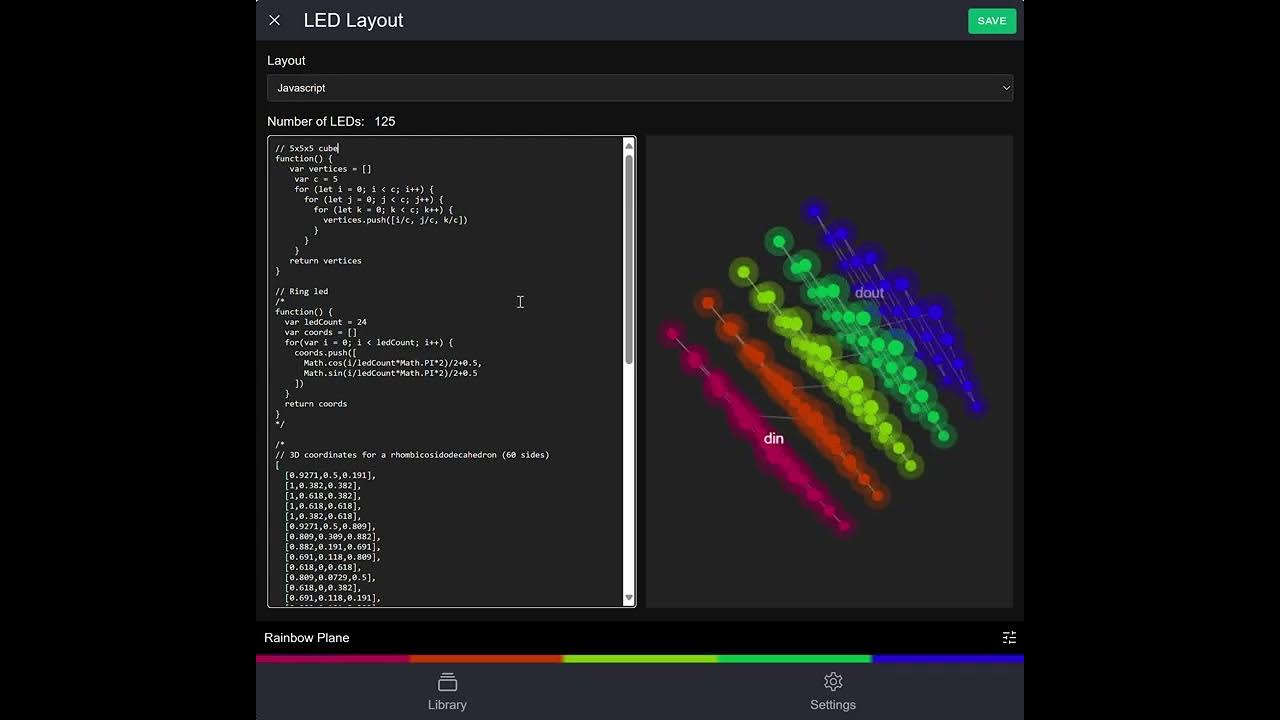ESP8266 3D LED mapping with live animation preview - YouTube