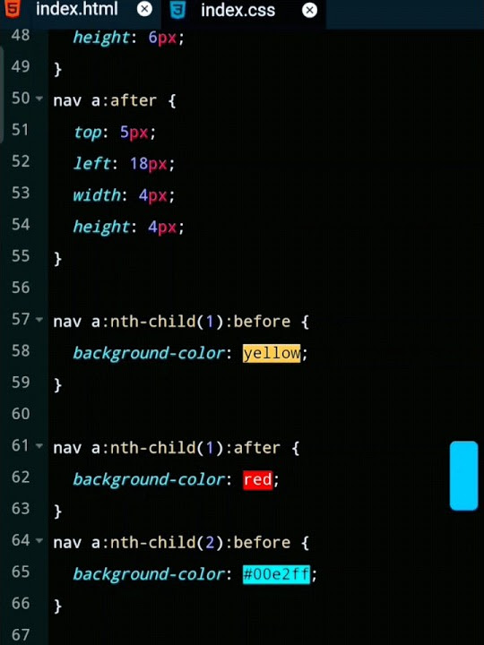 Html Css Animated Navbar | #short #css - YouTube