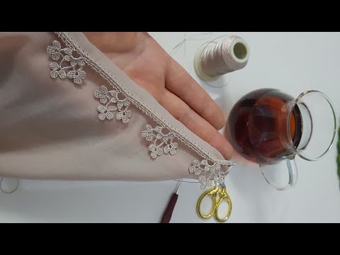 555 - iki elti Arasında Görümce 🤣 Tek Sıra Oyanın Güzelliği Tasarım Tığ Oyası Yapımı