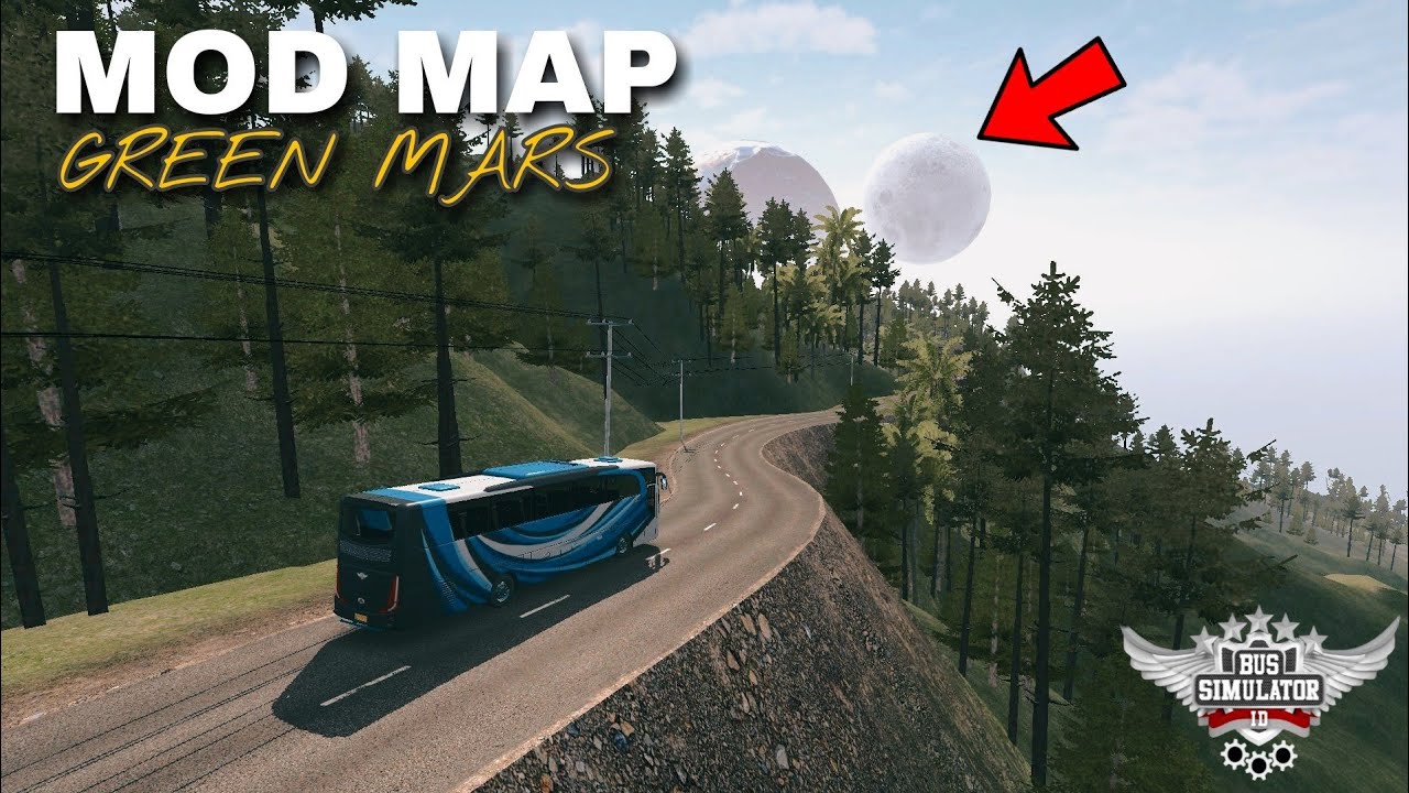 SHARE MOD MAP TERBESAR DI BUSSID | MAP GREEN MARS | BUSSID 3.7.1 - YouTube