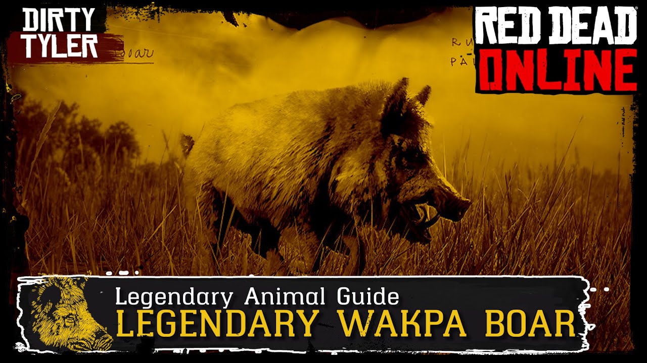 Red Dead Online Legendary WAKPA BOAR Legendary Animal Guide Naturalist ...