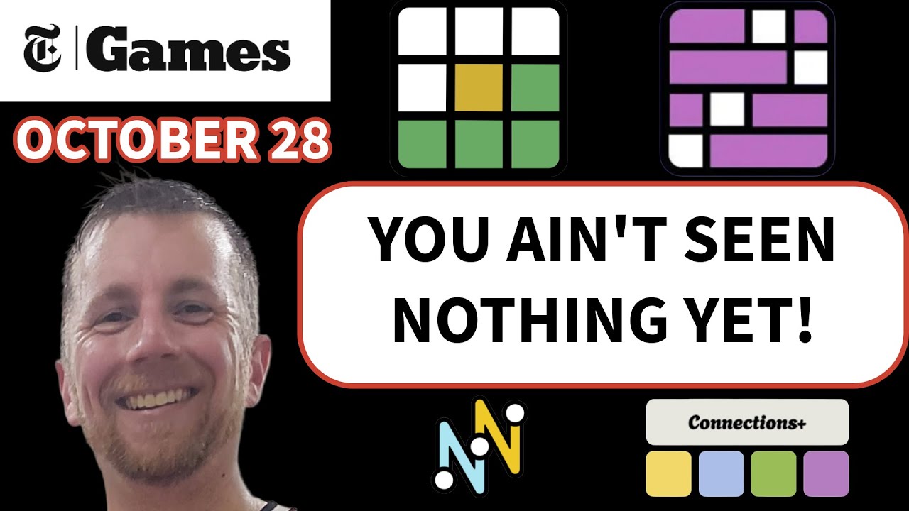 Wordle, Connections, Strands and Custom Connections - October 28 - YouTube