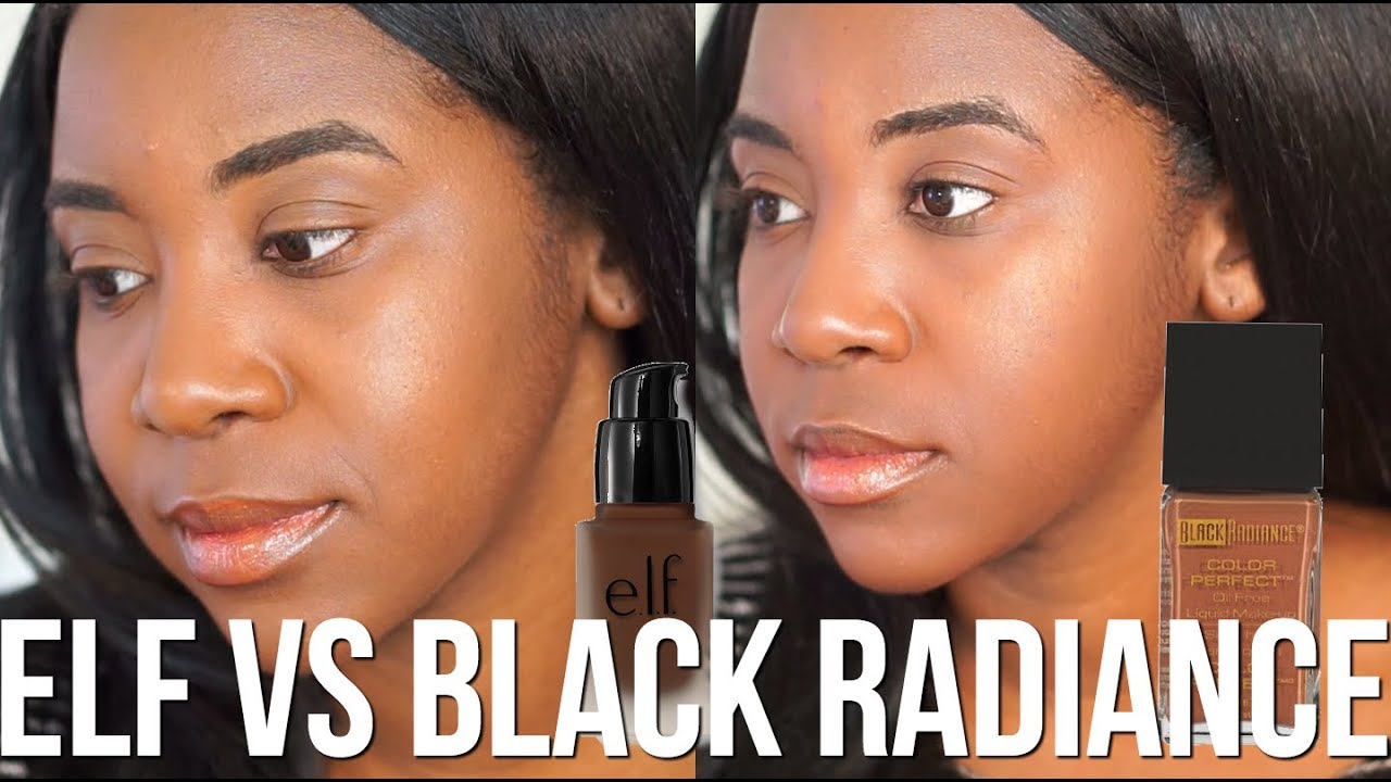 elf Flawless Finish Ebony Foundation vs Black Radiance Color Perect ...
