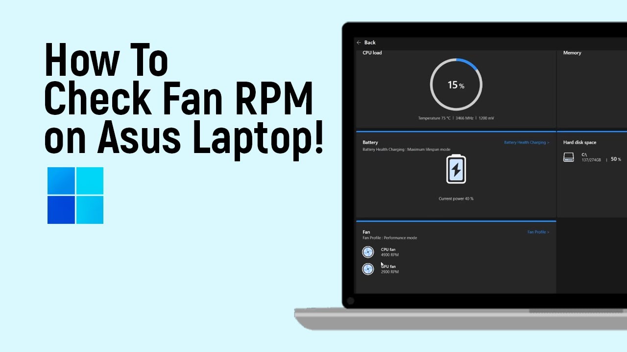 How to Check Fan RPM on Asus Laptop [easy] - YouTube