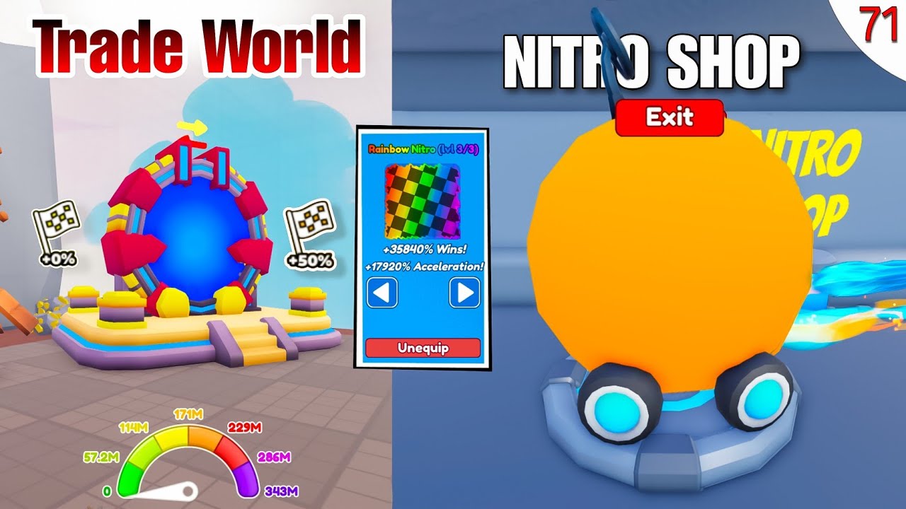NEW Update - Trade World || Nitro Shop - Race Clicker Roblox #71 - YouTube