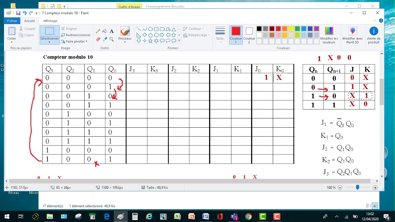 Compteur Synchrone modulo 10 - YouTube