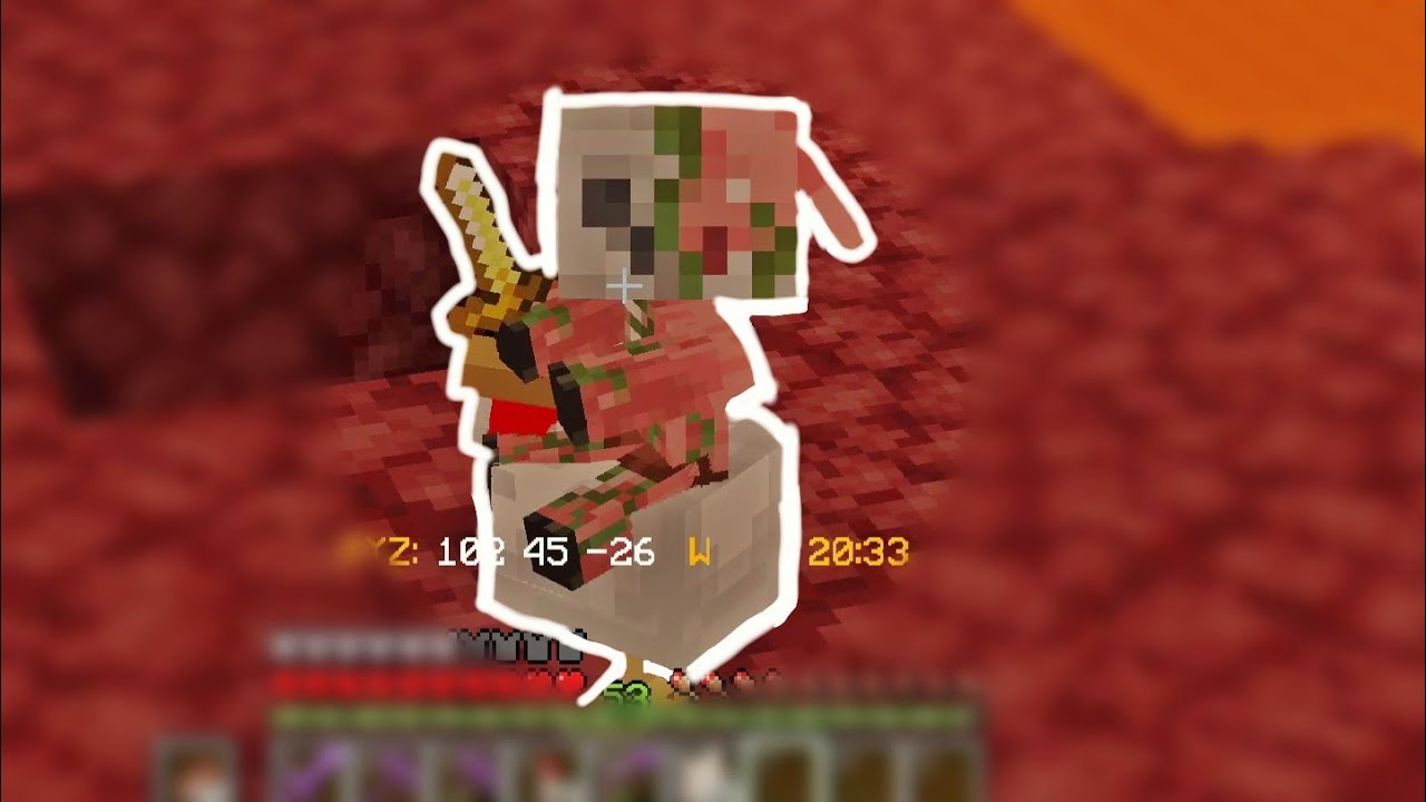 Baby Zombified Piglin ride a chicken - YouTube