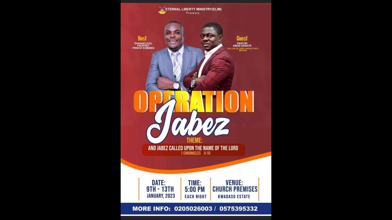 OPERATION JABEZ 2023: "AND JABEZ CALLED UPON THE NAME OF THE LORD" 1 ...