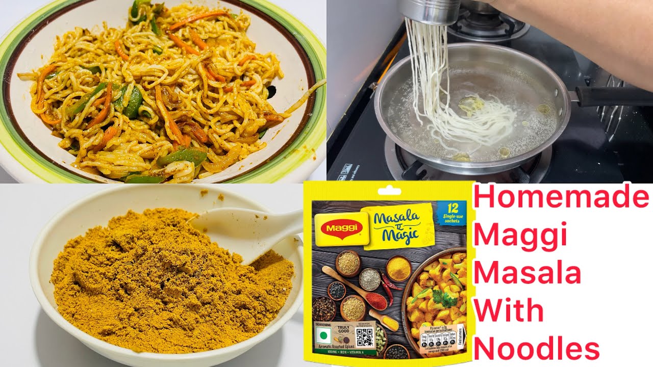 Homemade Maggi Taste Maker Masala with Homemade Noodles in Just 10 mins ...