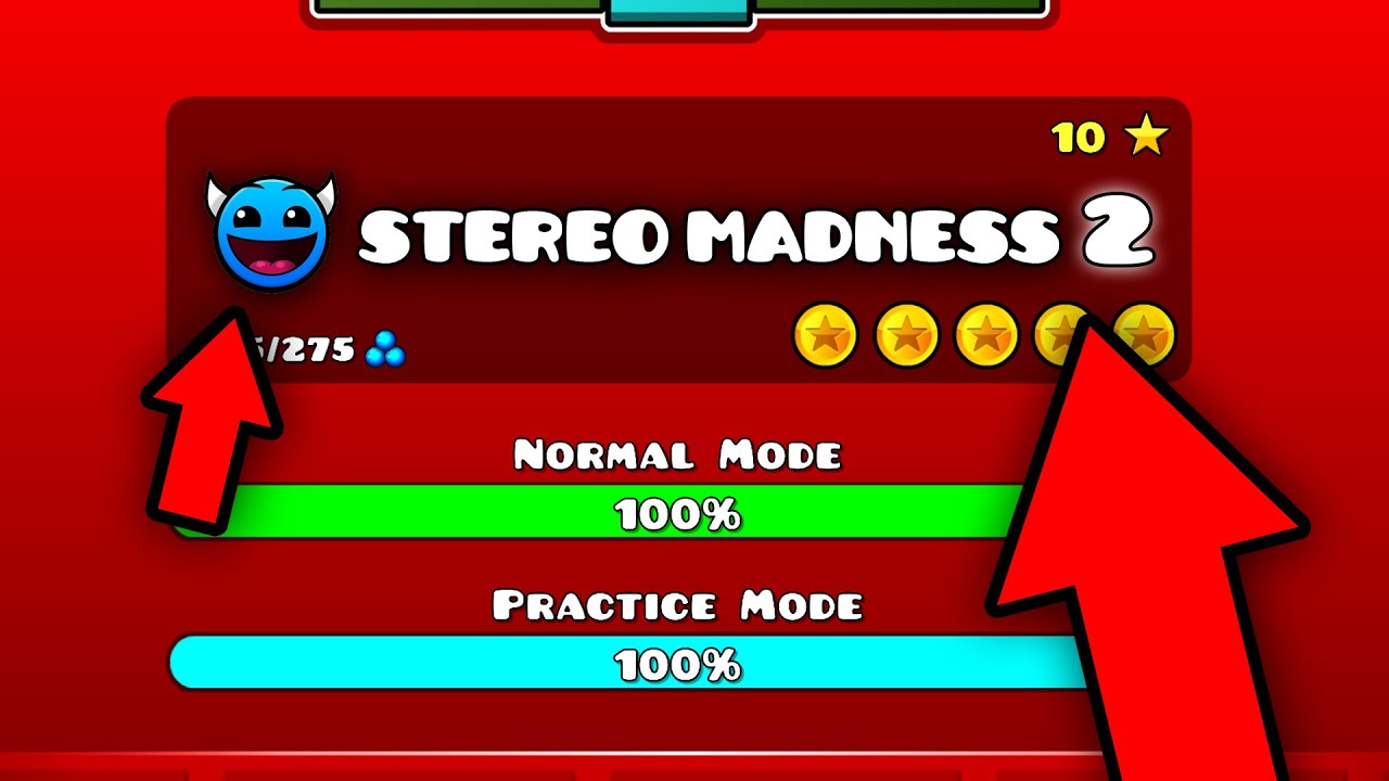 😲 "STEREO MADNESS 2" - GEOMETRY DASH 2023 2.2 - YouTube