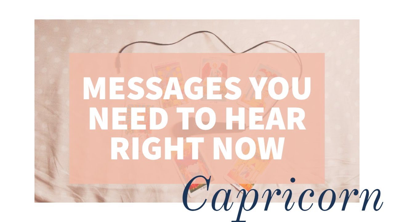 CAPRICORN TIMELESS TAGALOG READING - MESSAGES YOU NEED TO HEAR RIGHT ...