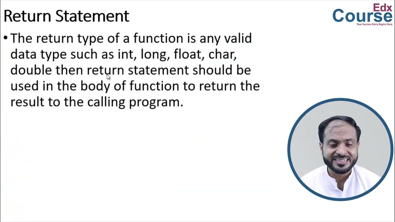 37 Explain Default Argument Return Statement - YouTube