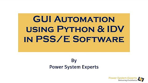 Python Scripting in PSSE - YouTube