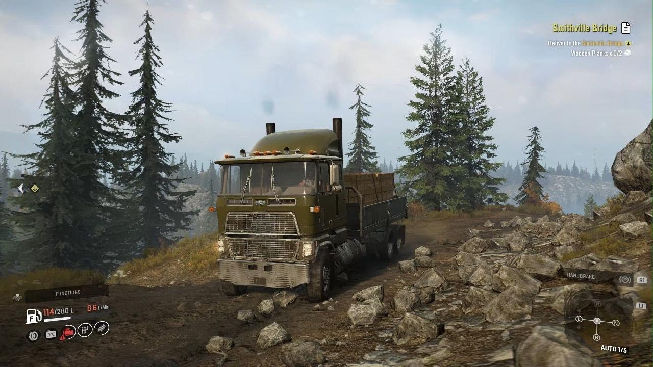 SnowRunner smithville bridge construction - YouTube