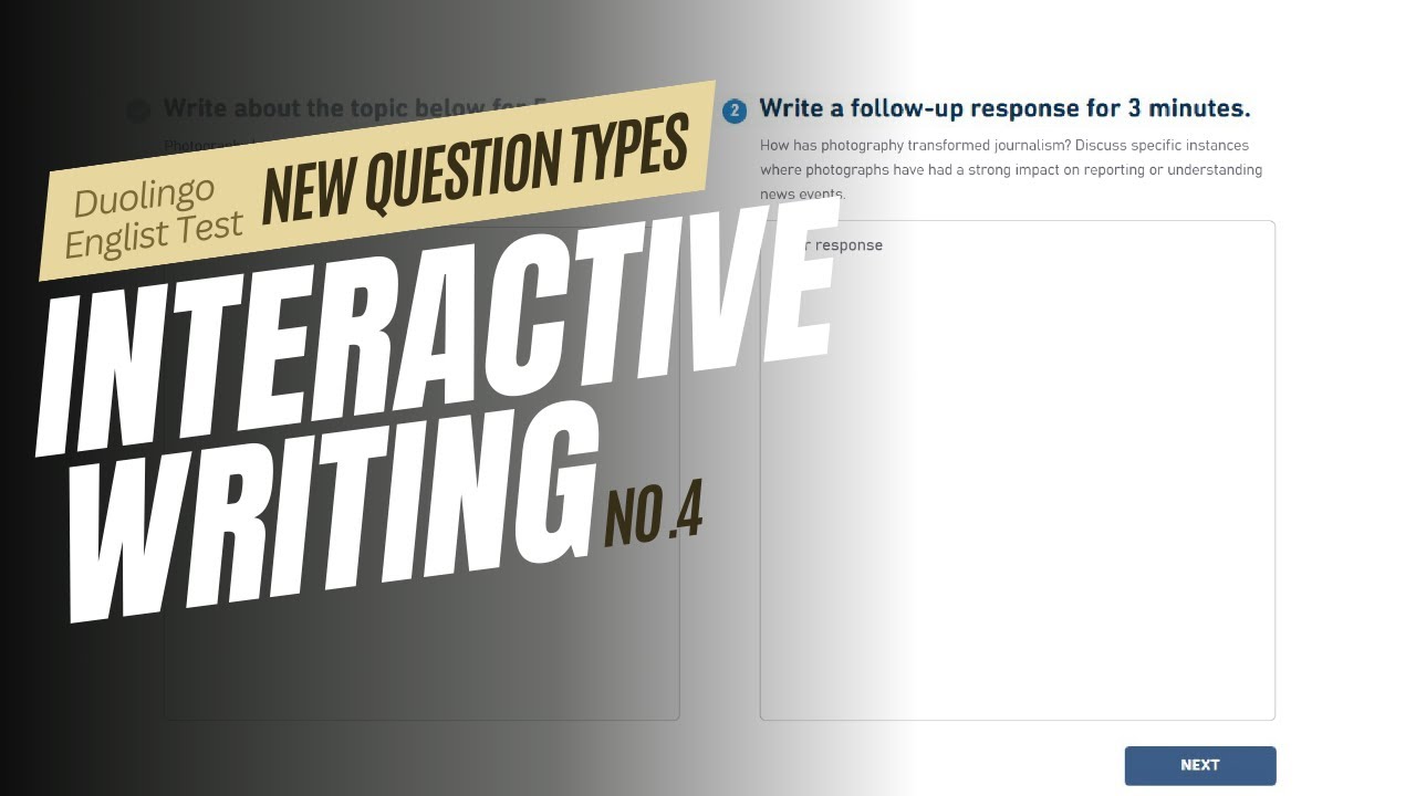 Interactive Writing | 4 | 듀오링고 | 듀오링고DET | Duolingo English Test | New ...