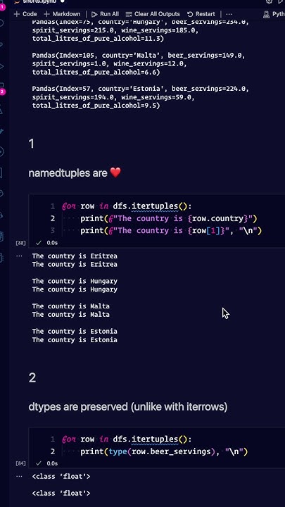 🧠 How Does itertuples() Work In Pandas? #programming #data #python - YouTube