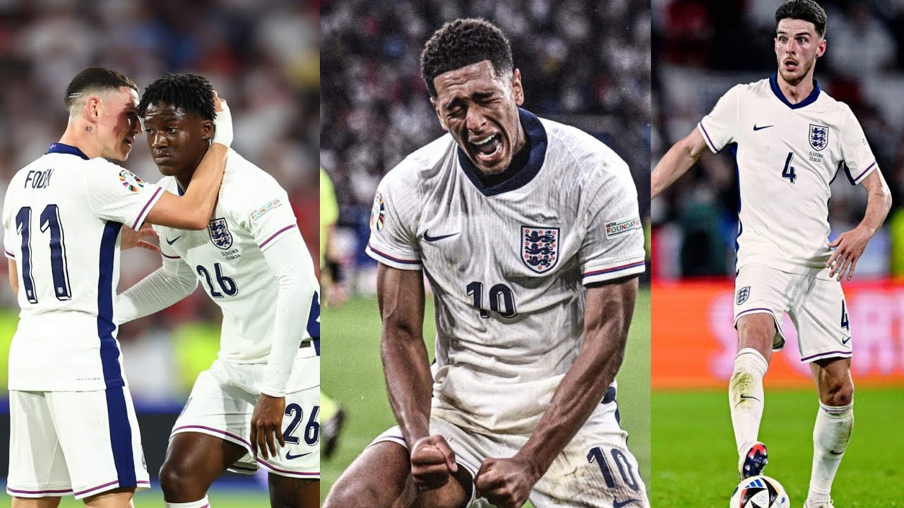 Kobbie Mainoo vs Slovakia, Jude bellingham Vs Slovakia & Declan Rice Vs ...