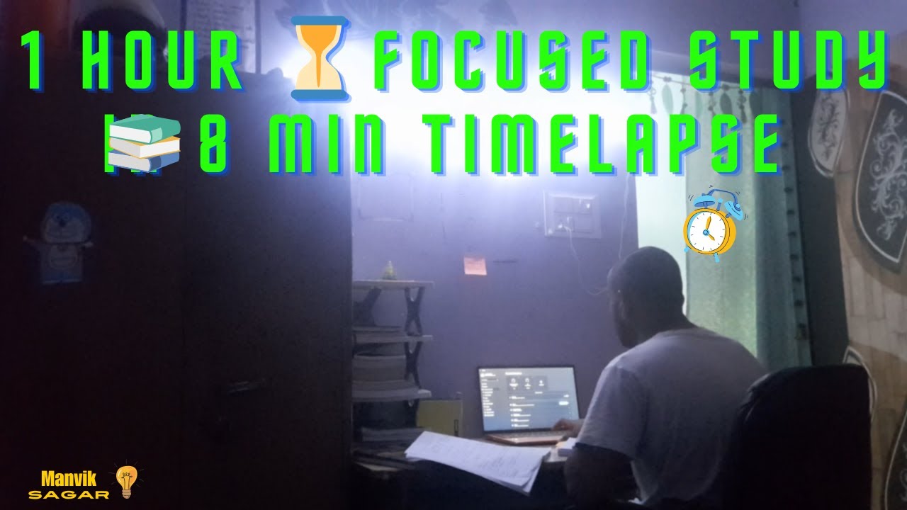 1 hour study || timelapse || with me || focused 1 hour - YouTube