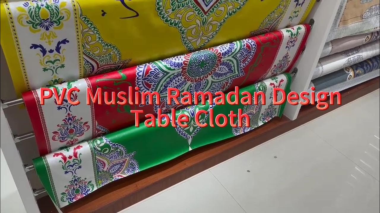 PVC Muslim Ramadan Design Table Cloth Tablecloths - YouTube