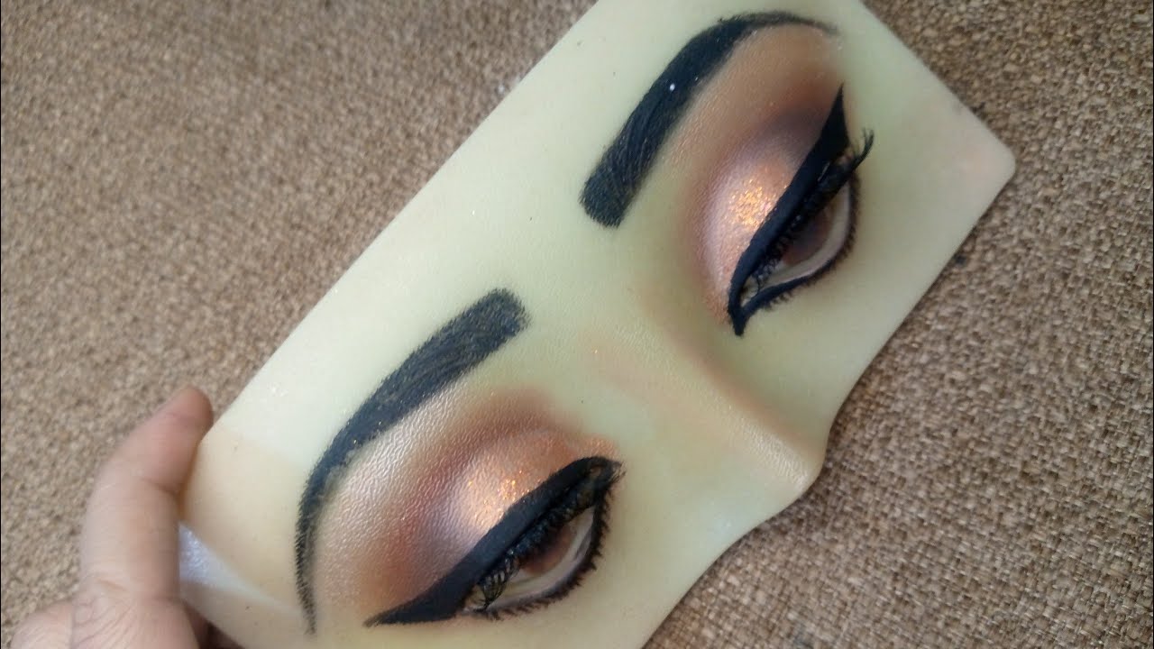peach orange glitter makeup - YouTube