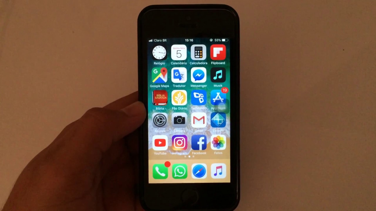 iPhone 5s com iOS 11.0.2 - YouTube